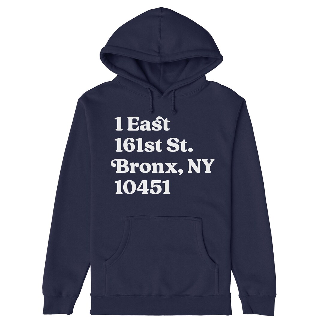 New York Baseball Stadium Bronx Hoodie | Stadium Address Bronx Fan ...