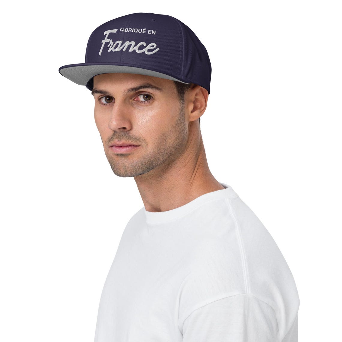 Made in France Snapback Hat Retro Script Baseball Cap Adjustable French ...