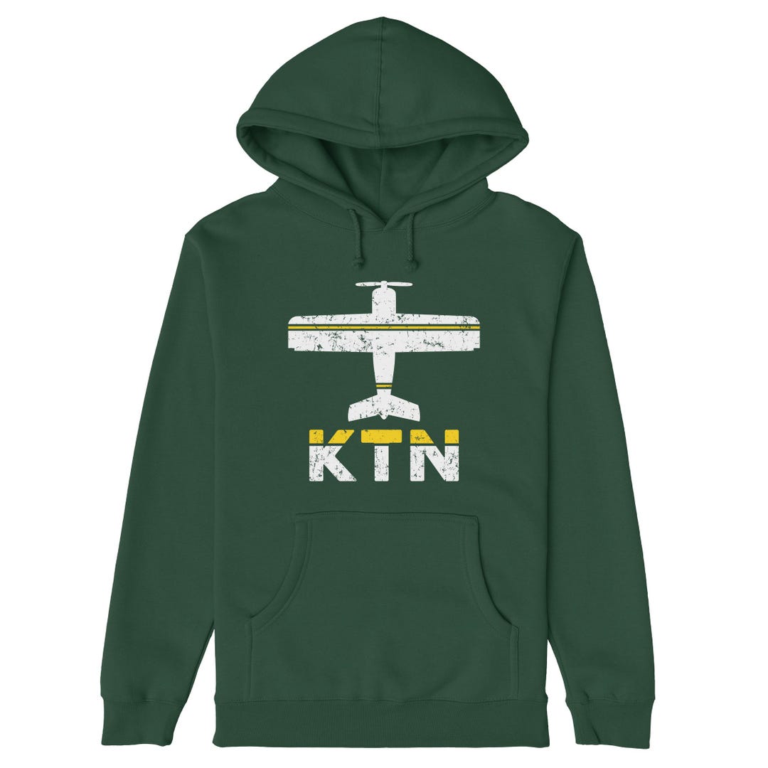 Ketchikan KTN Airport Hoodie | Vintage Retro Alaska Travel Hoodie for Men & Unisex | KTN Airport ...