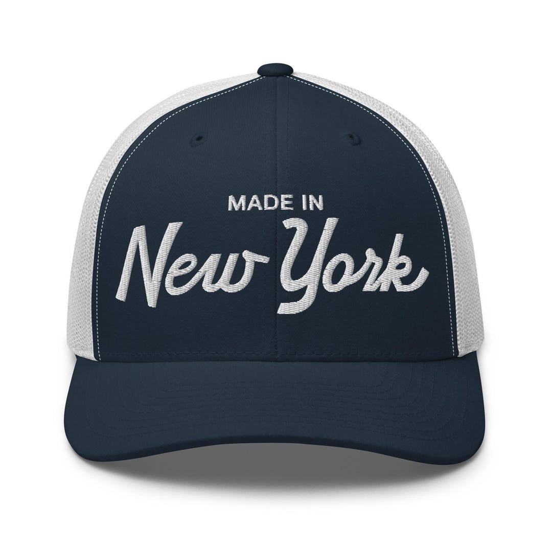New York Trucker Hat | Made in NYC Cap | Retro NY Hat | Mesh Back Hat ...