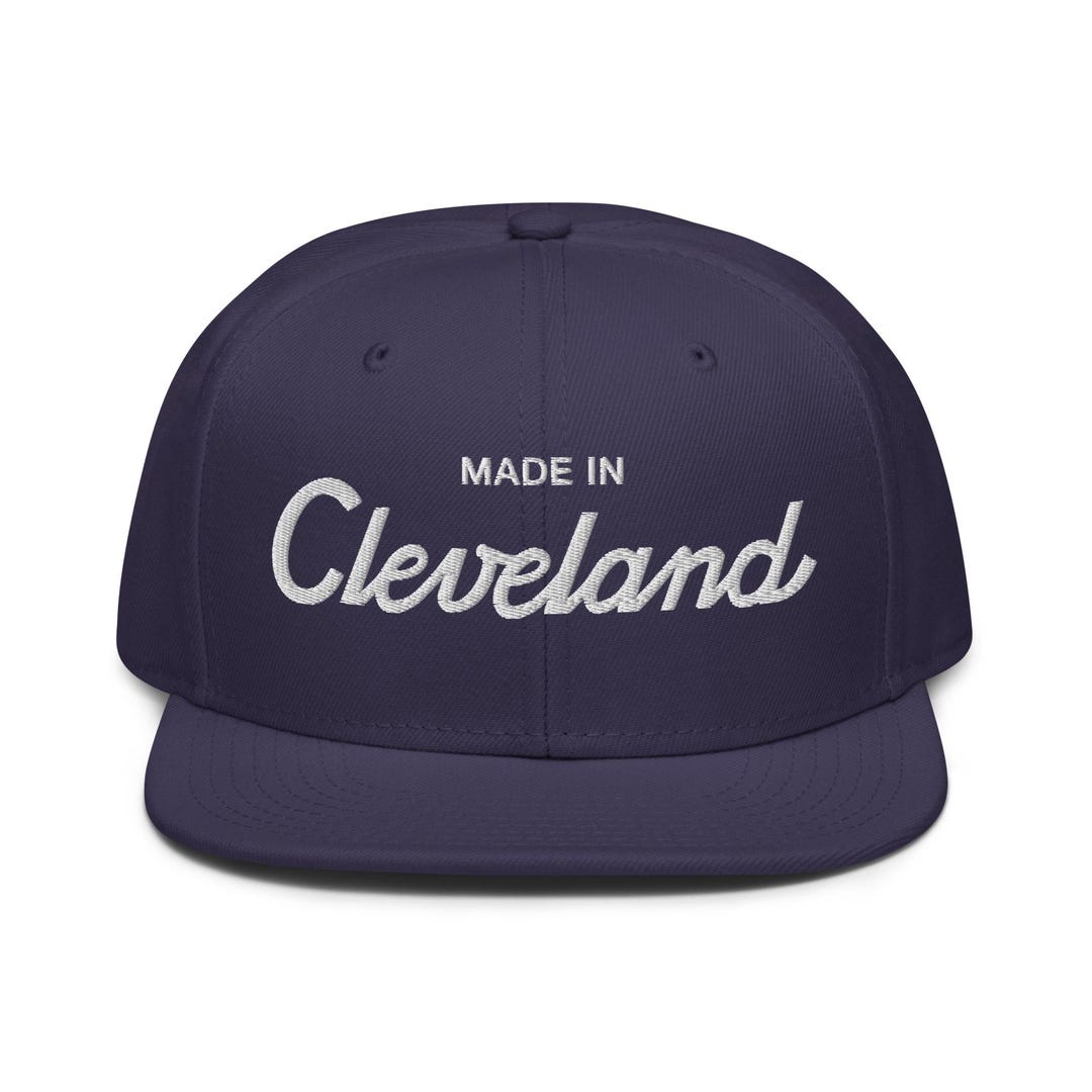 Made in Cleveland Snapback Hat | Original Retro Script Baseball Cap ...