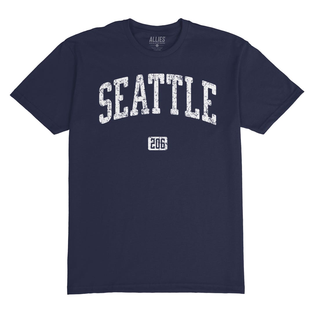 Seattle 206 T-shirt | Retro Area Code 206 Tee | Vintage Seattle Gift ...