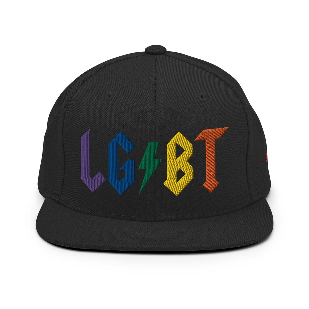 LGBTQ Rocks Snapback Hat - Flat Brim, Structured Cap, LGBTQ Ally, Pride ...