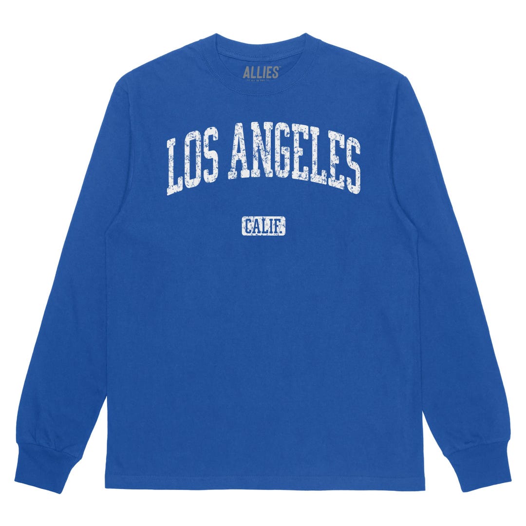 Vintage Los Angeles California Long Sleeve T-shirt | Retro LA Tee for ...