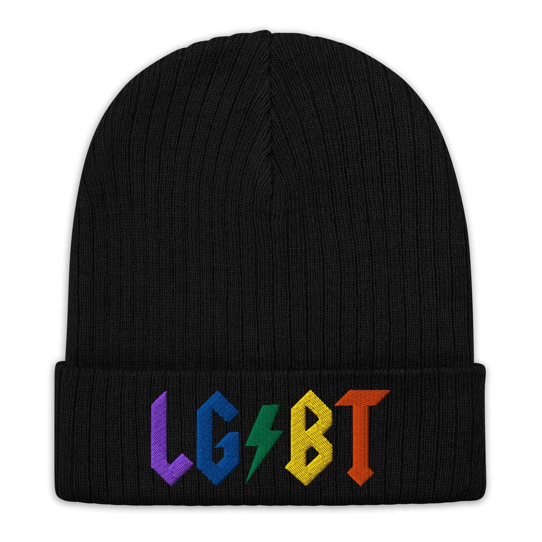 LGBT Rocks Beanie | LGBTQ+ Pride Beanie | Rainbow Winter Hat | Bold ...