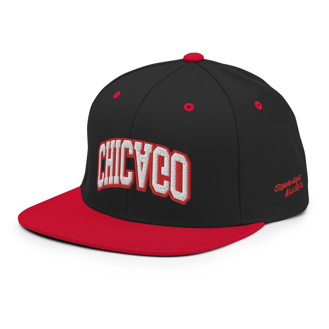Chicago Snapback Hat - Chicago Flipped - Flat Brim, Structured Cap ...
