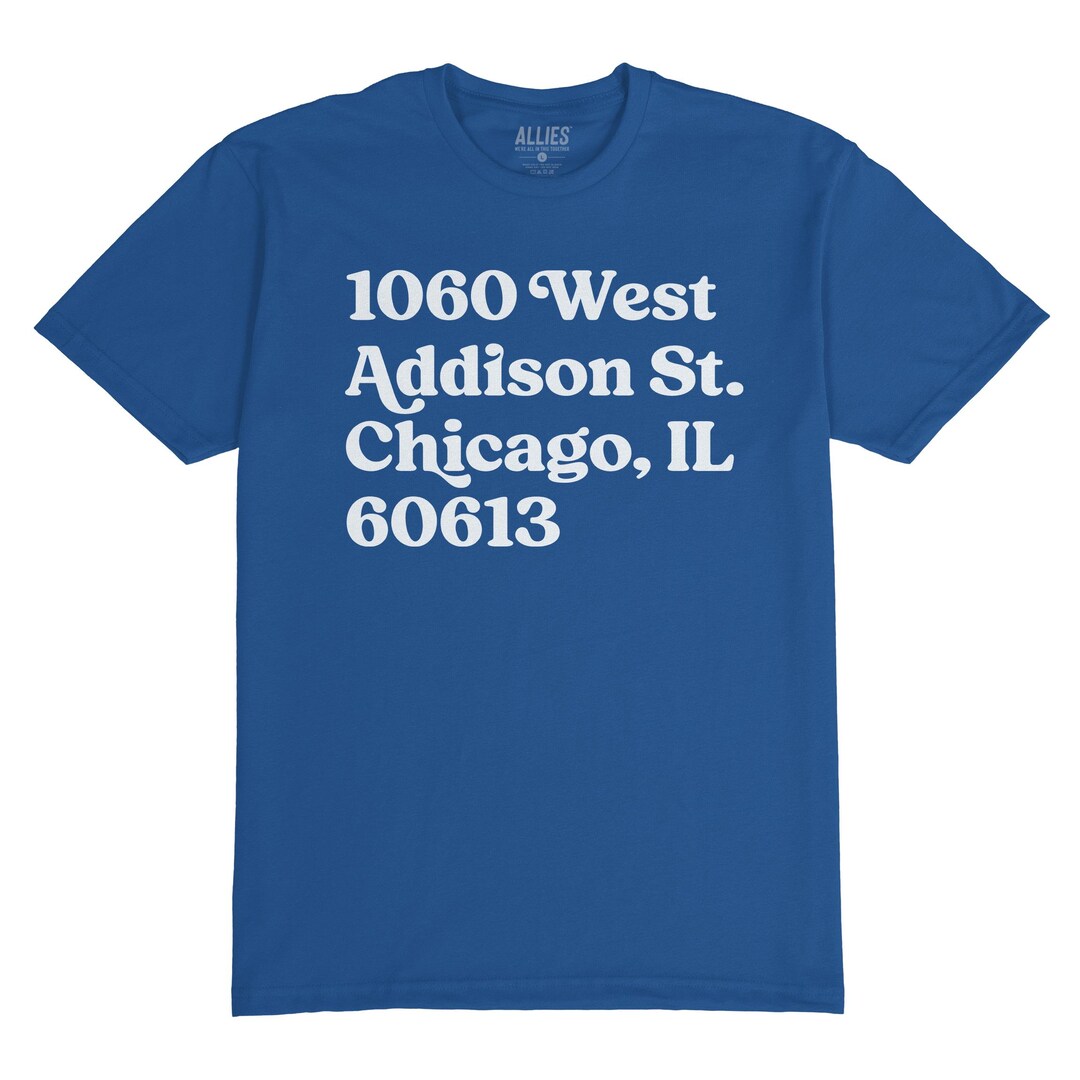 Chicago Baseball Stadium North Side T-shirt | Stadium Address Fan Tee ...