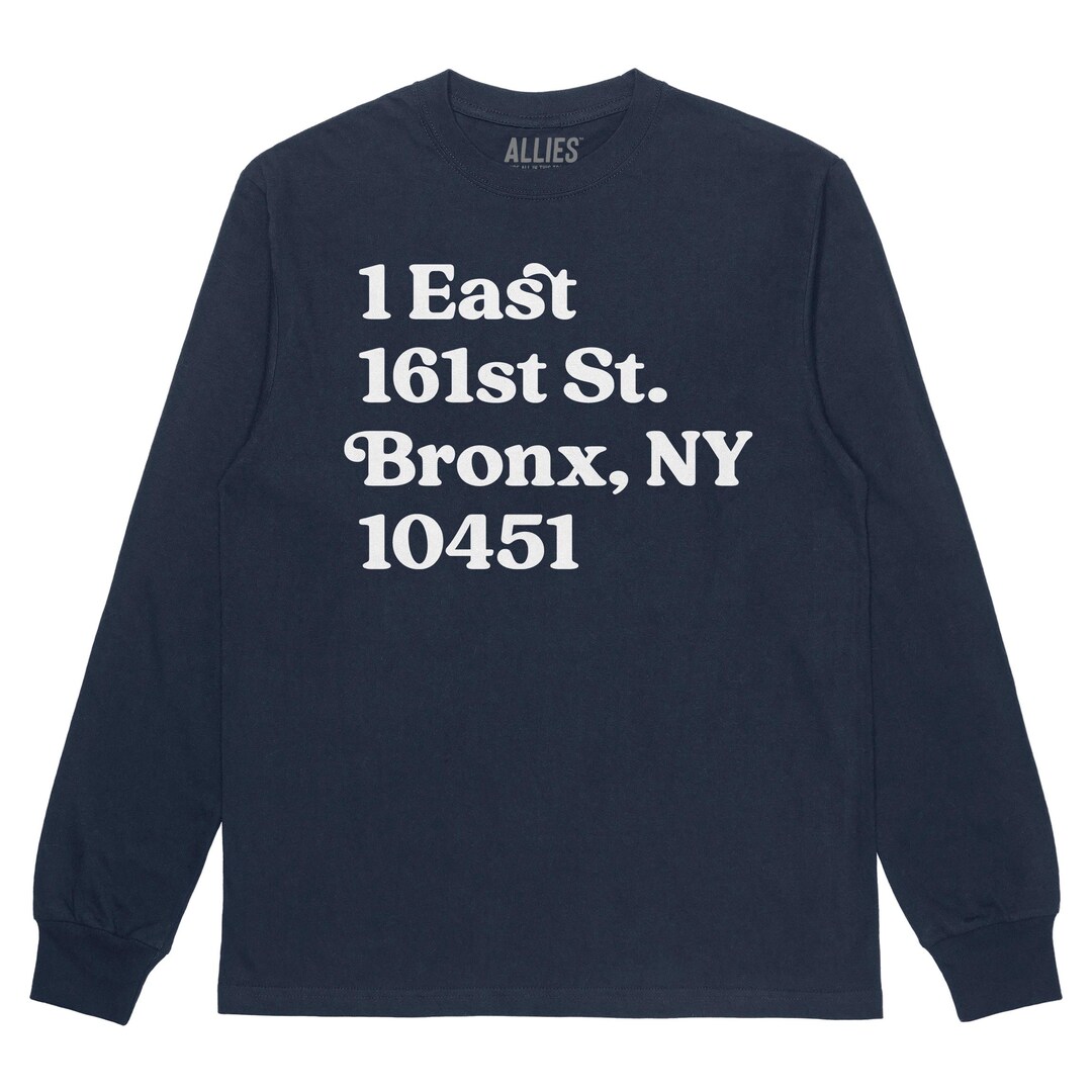 New York Baseball Stadium Bronx Long Sleeve T-shirt | Vintage Stadium ...