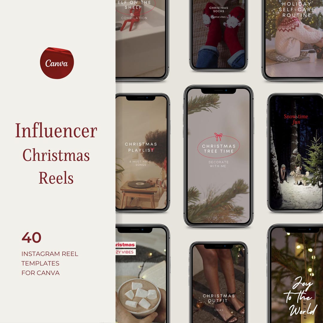 Festive Christmas & Holiday Instagram Reels Templates Holiday Reels ...