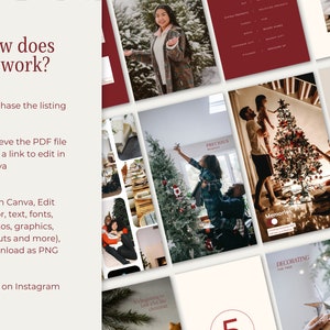 Influencer Christmas Instagram Templates Influencer - Etsy