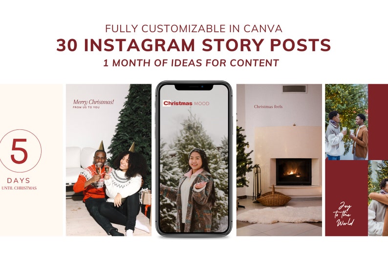 Influencer Christmas Instagram Templates Influencer - Etsy