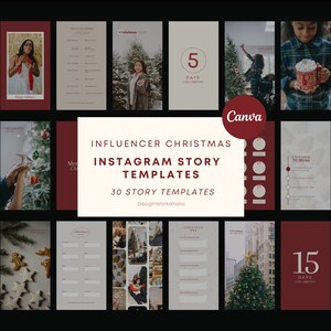 Influencer Christmas Instagram Templates Influencer - Etsy