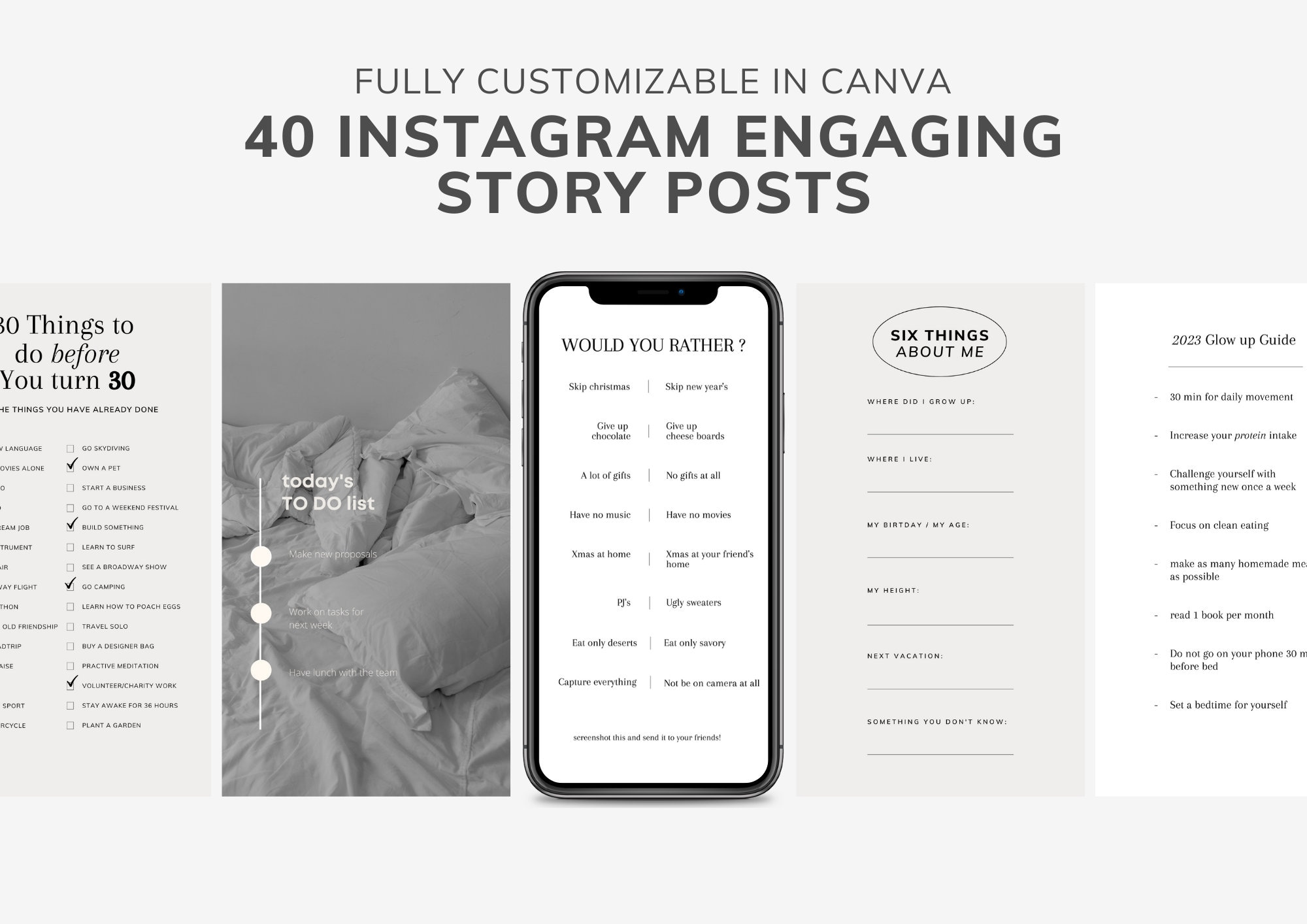 Influencer Engaging Instagram Story Templates Minimal - Etsy