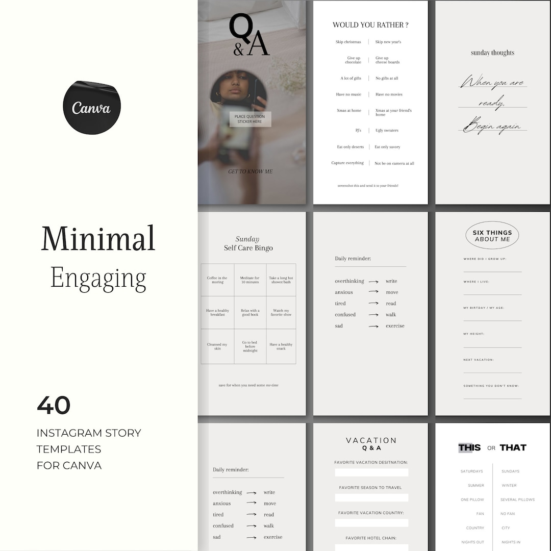 Influencer Engaging Instagram Story Templates Minimal Engaging Story ...