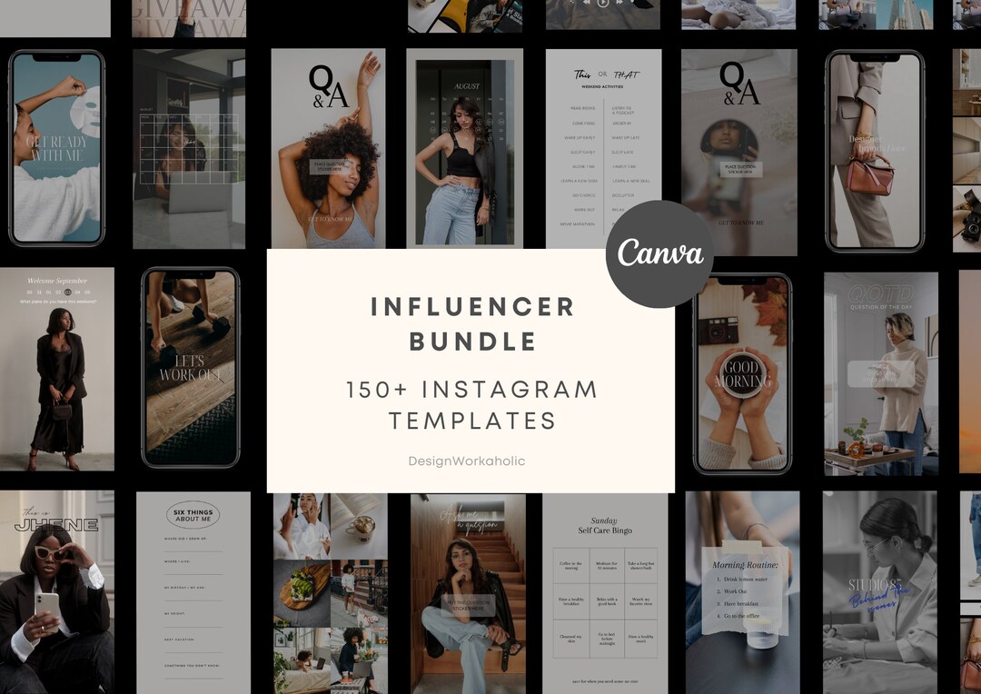 Lifestyle Influencer Instagram Template Bundle Influencer - Etsy