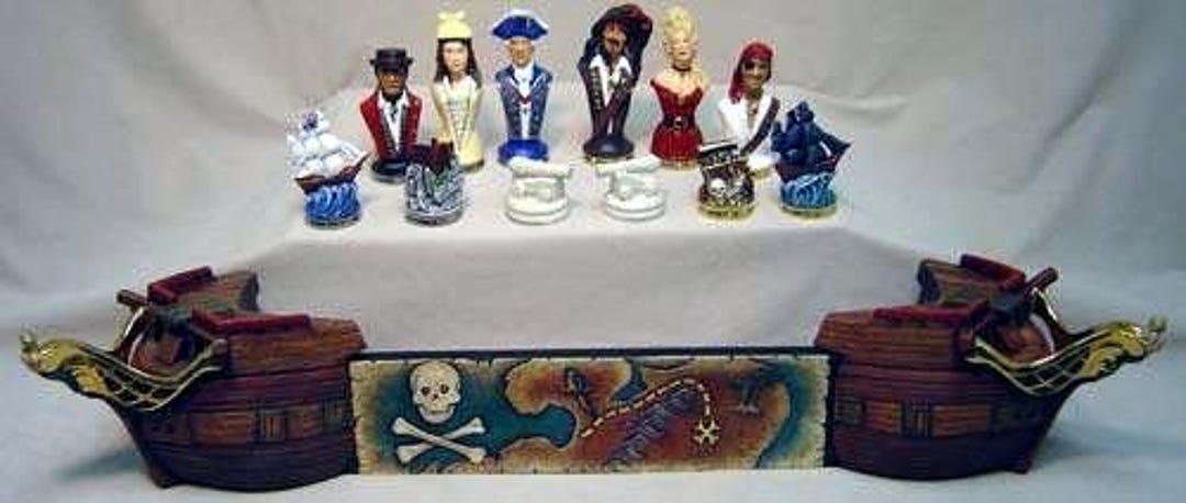 MADE TO ORDER-- Pirate Chess Set! Ready to Paint! - Etsy