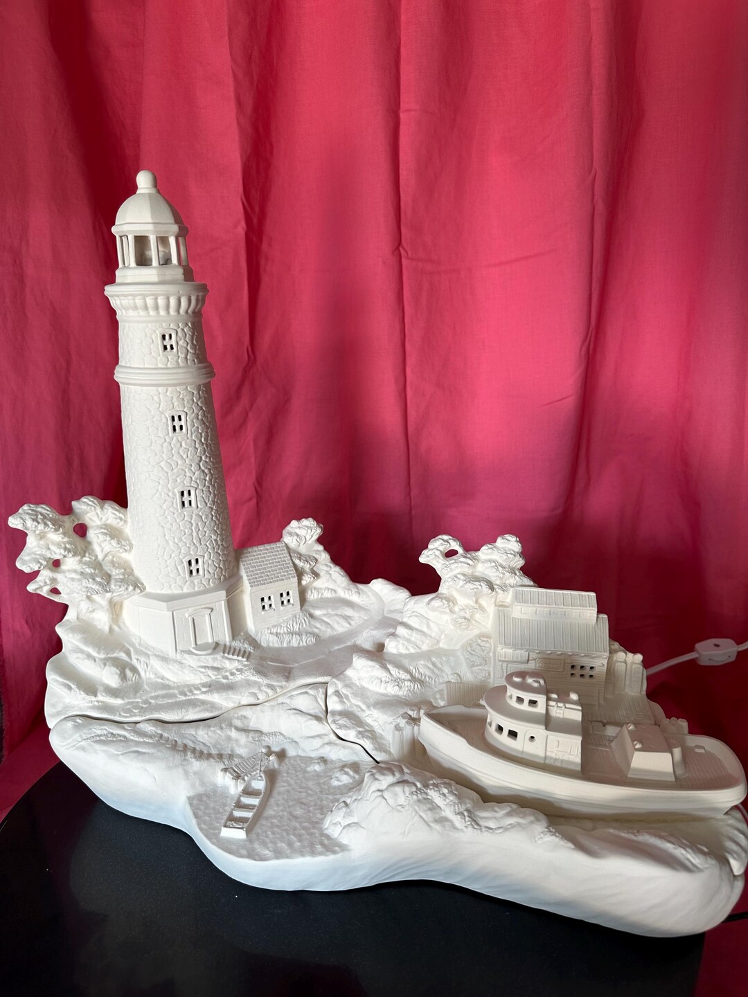 MADE TO Order--tampa Bay Lighthouse and Boat Light-up Scene! Ready to ...