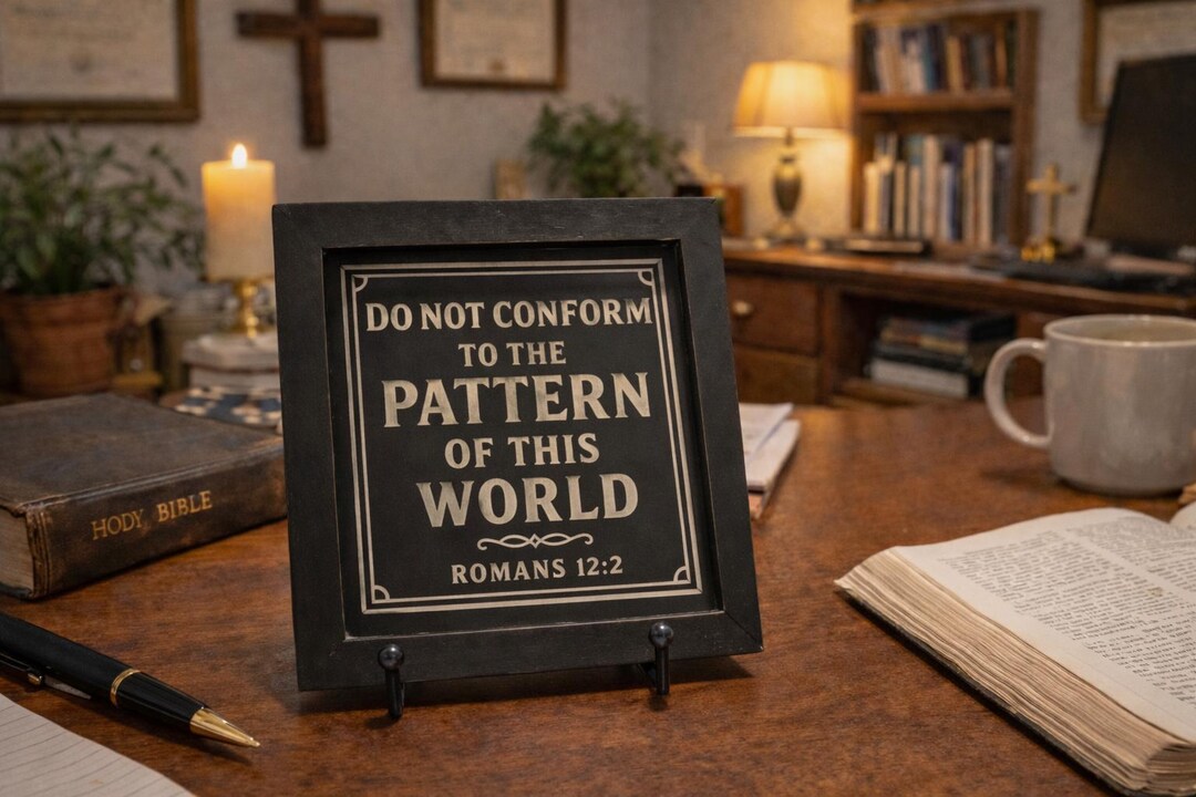 Romans 12:2 Framed Scripture Sign – Christian Home Decor - Etsy