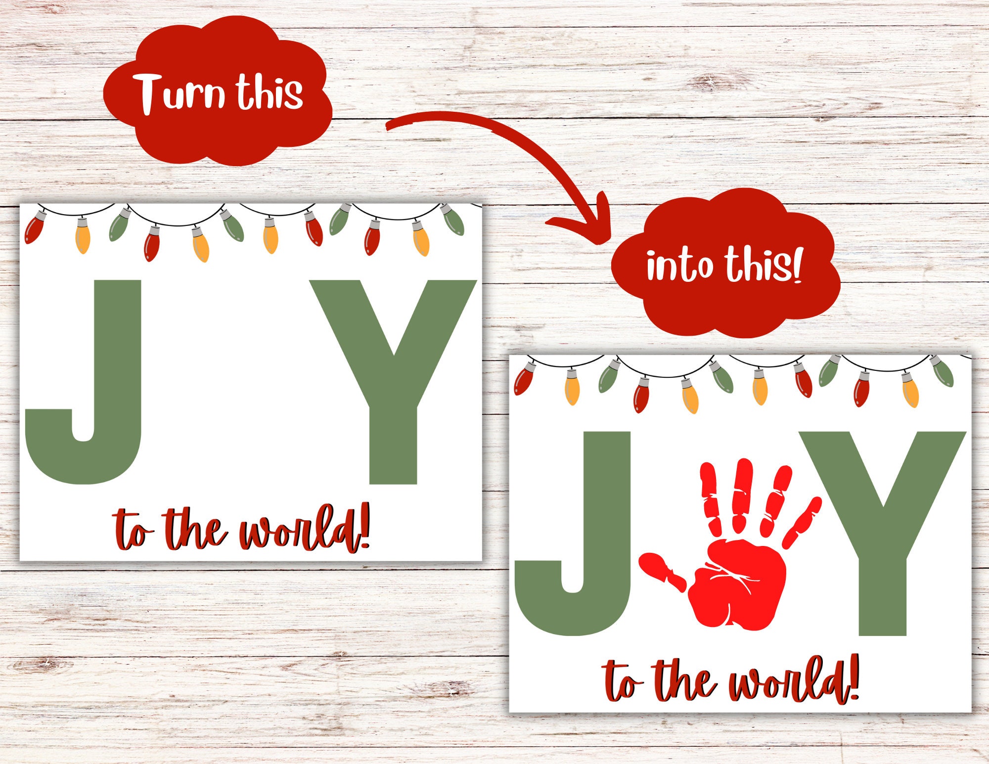 Handprint Art, Christmas Handprint Art, Holiday Craft, Handprint Craft ...