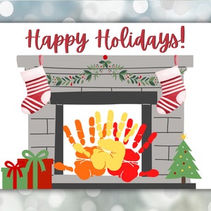 Handprint Art, Christmas Handprint Art, Holiday Craft, Handprint Craft ...