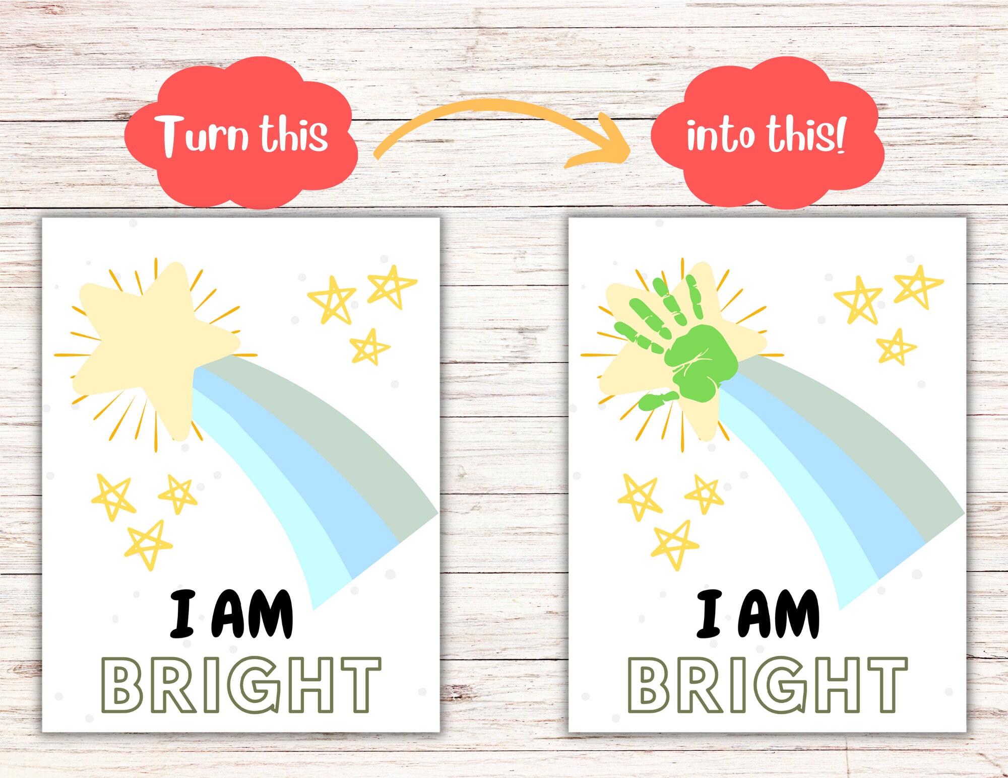 Bundle Handprint Art, Handprint Craft Bundle, Printable Handprint Art ...