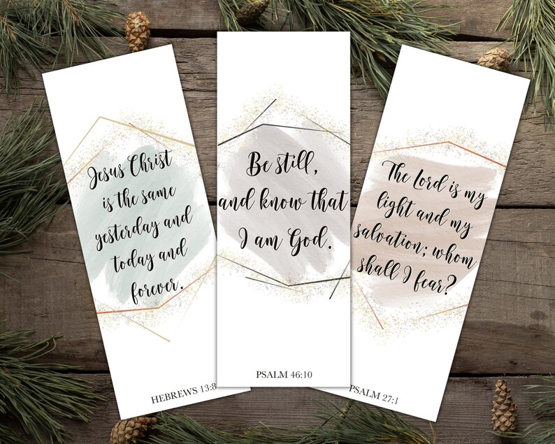 Printable Bookmarks, Neutral Color Bookmarks, Bookmark Download, Bible ...