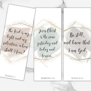 Printable Bookmarks, Neutral Color Bookmarks, Bookmark Download, Bible ...