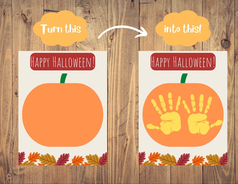 Handprint Art, Halloween Handprint Art, Halloween Craft, Handprint ...