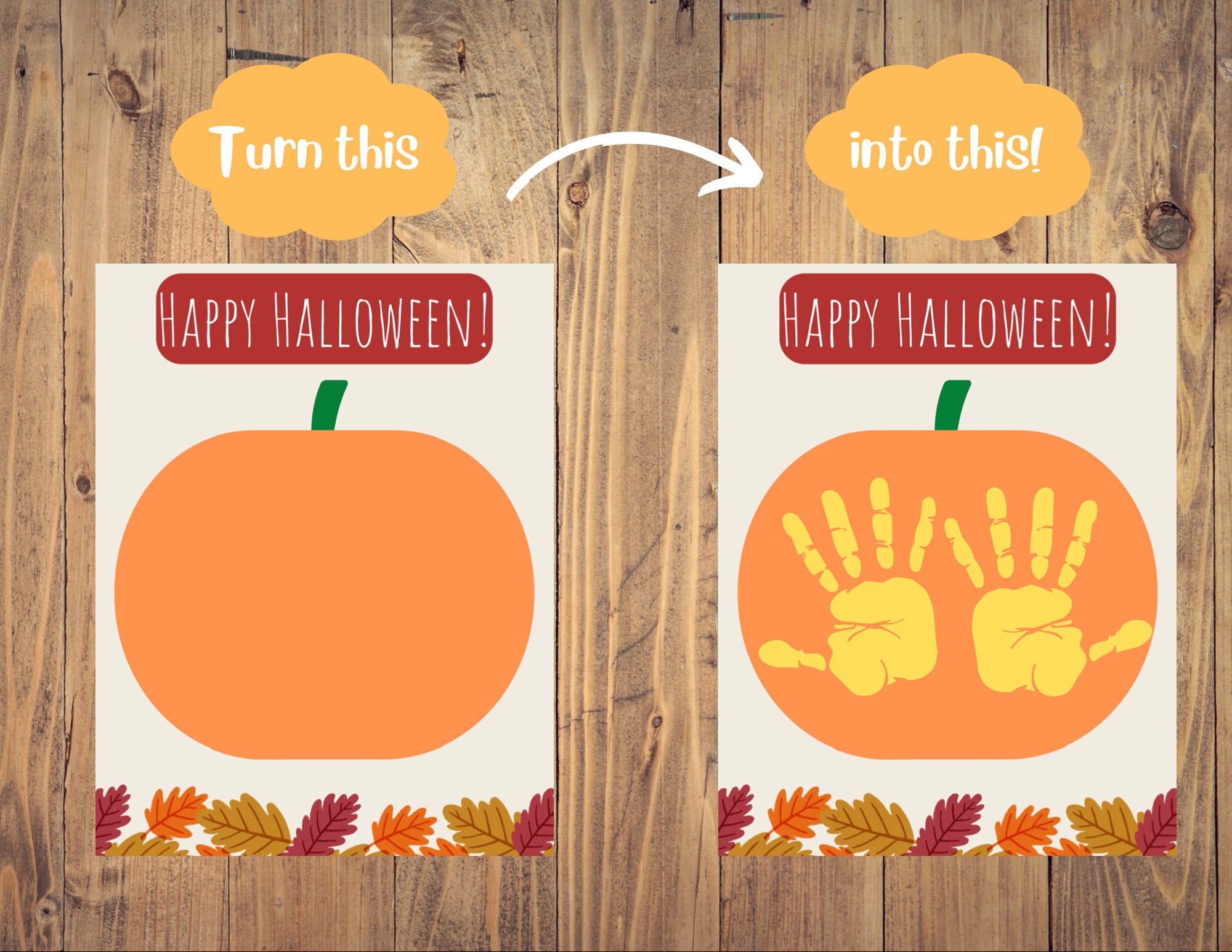 Handprint Art, Halloween Handprint Art, Halloween Craft, Handprint ...