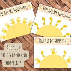 Handprint Art, Handprint Craft, Printable Handprint Art, You Are My ...