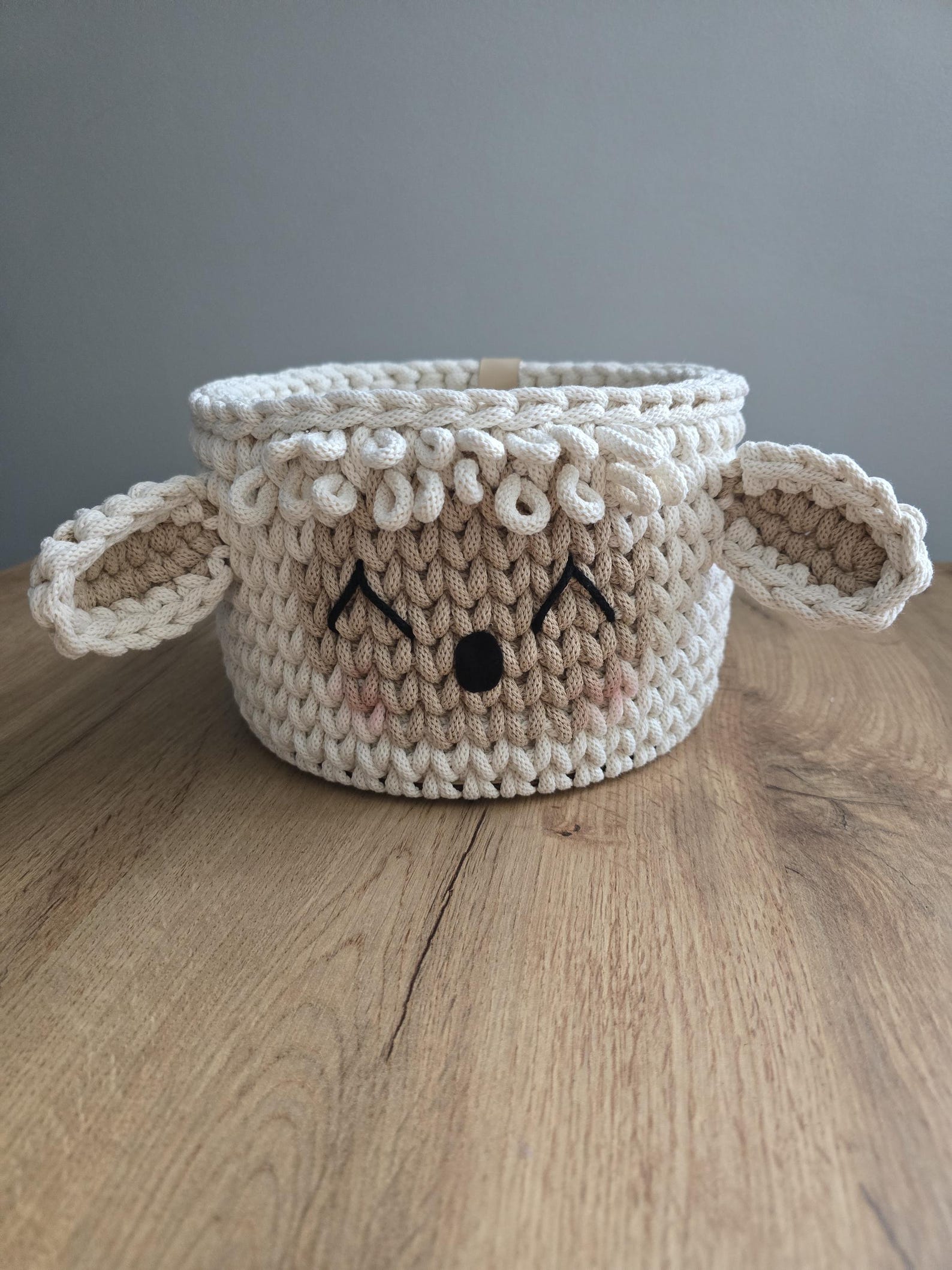Crochet Basket Sheep, Basket for Toys, Big Sheep Organizer, Storage ...