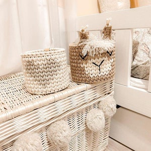 Llama Natural Colors Organizer Basket for Kids Belongings, Stylish ...