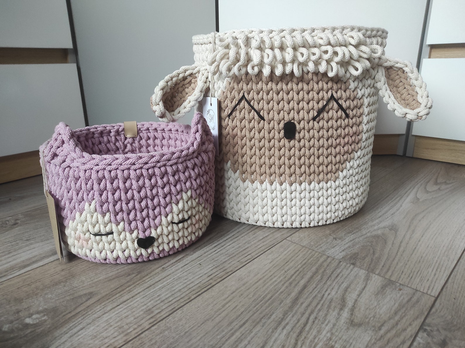 Crochet Basket Sheep, Basket for Toys, Big Sheep Organizer, Storage ...