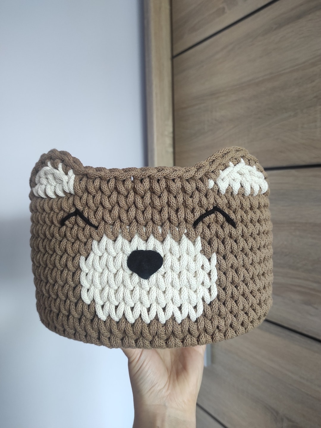 Bear Basket for Toy, Teddy Bear Nursery Decor, Box for Baby Room ...