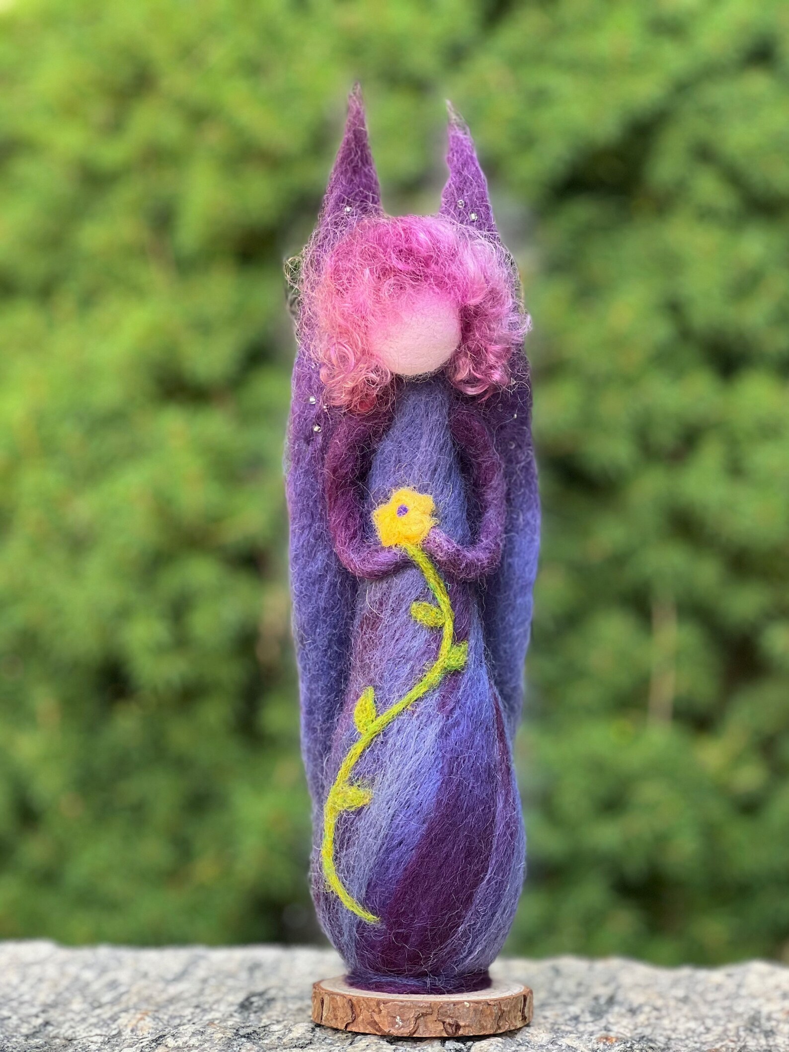 Needle-felted Wool Fairy, Angel, Sprite, Whimsical Wool Sculpture - Etsy