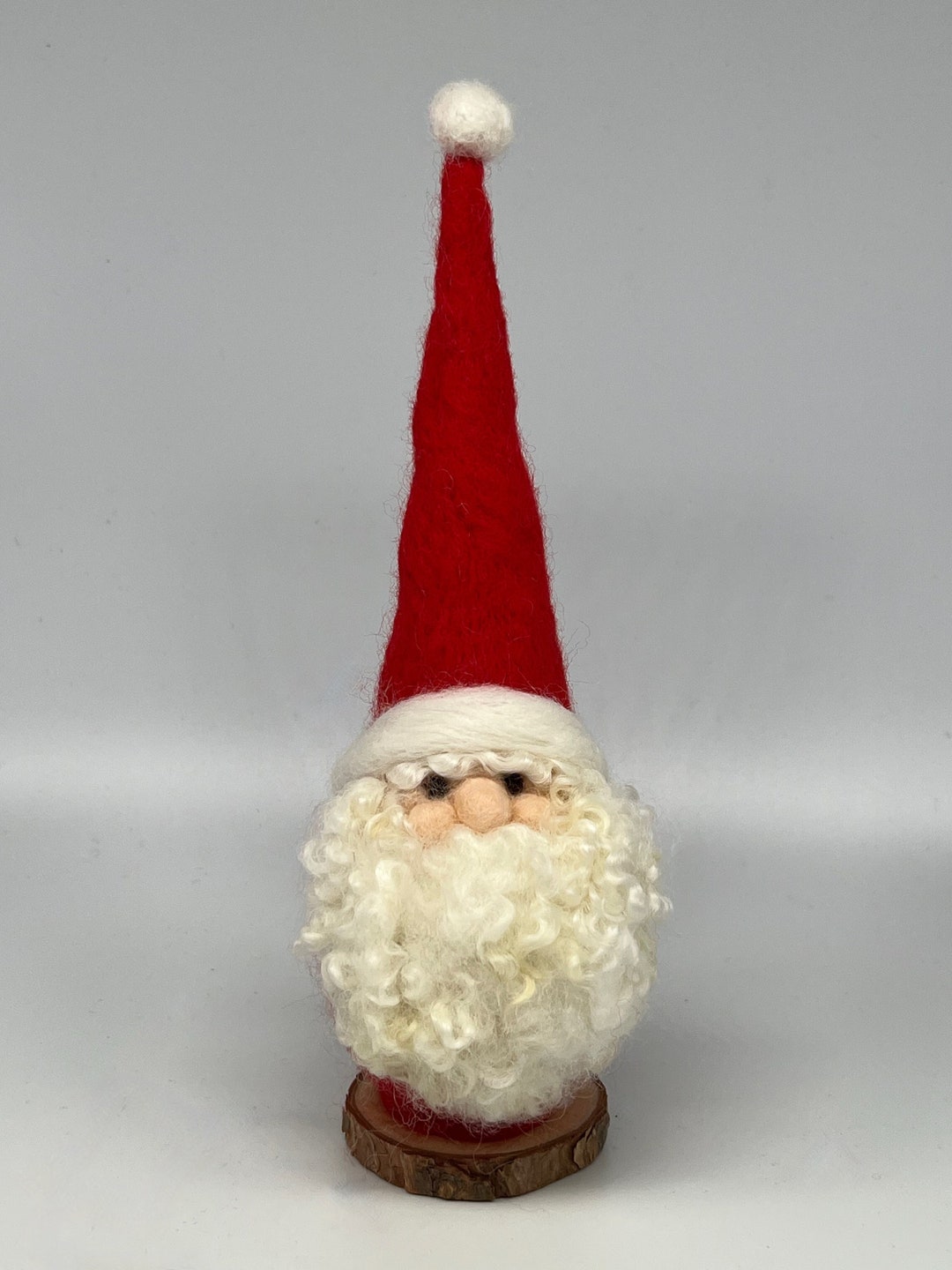 Needle-felted Wool Santa, Whimsical Wool Sculpture, Santa, Gnome, Nisse ...