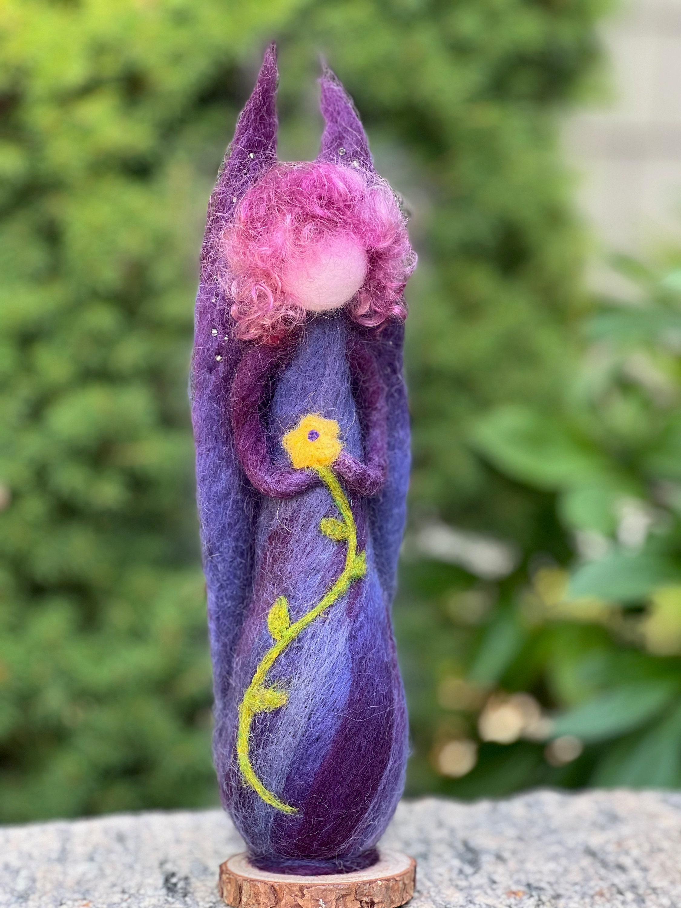 Needle-felted Wool Fairy, Angel, Sprite, Whimsical Wool Sculpture - Etsy