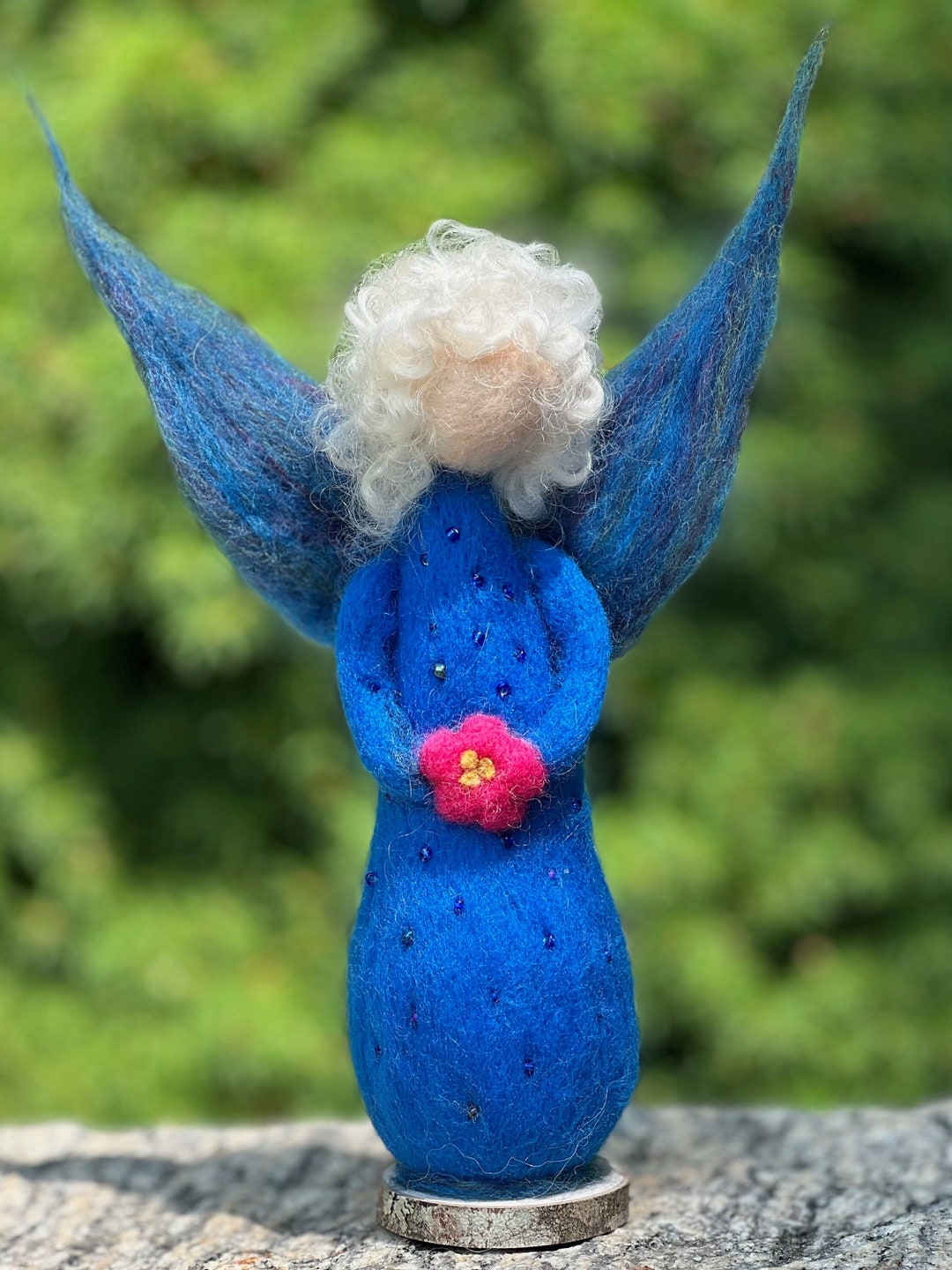 Needle-felted Wool Fairy, Angel, Sprite, Whimsical Wool Sculpture, - Etsy