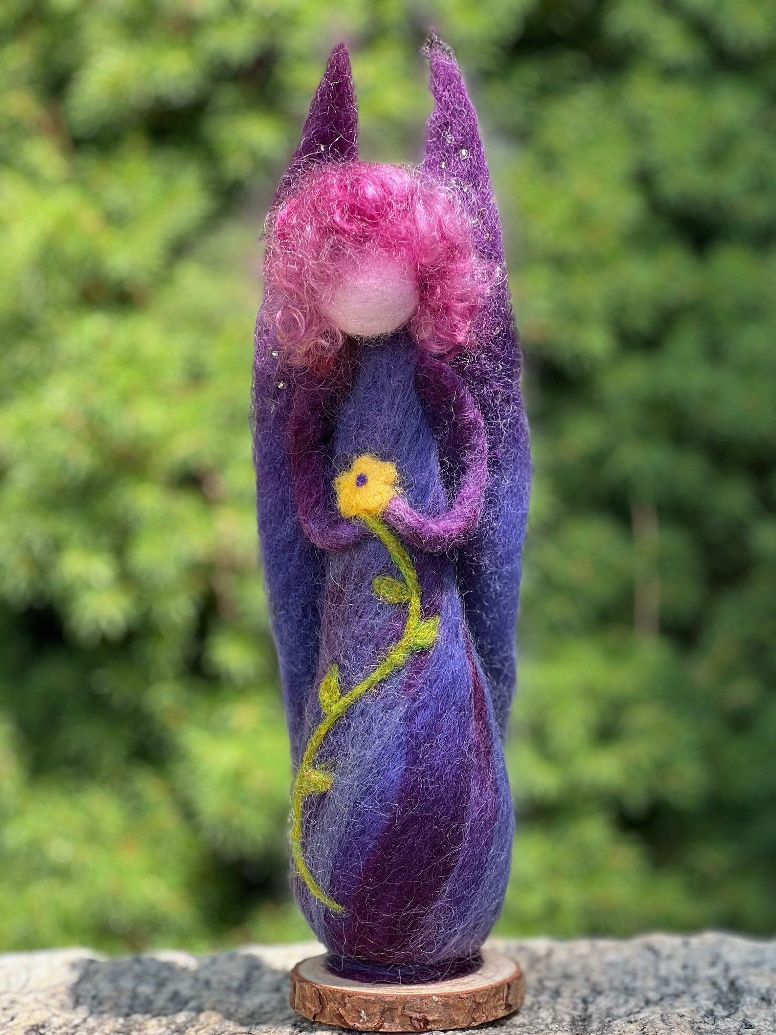 Needle-felted Wool Fairy, Angel, Sprite, Whimsical Wool Sculpture - Etsy