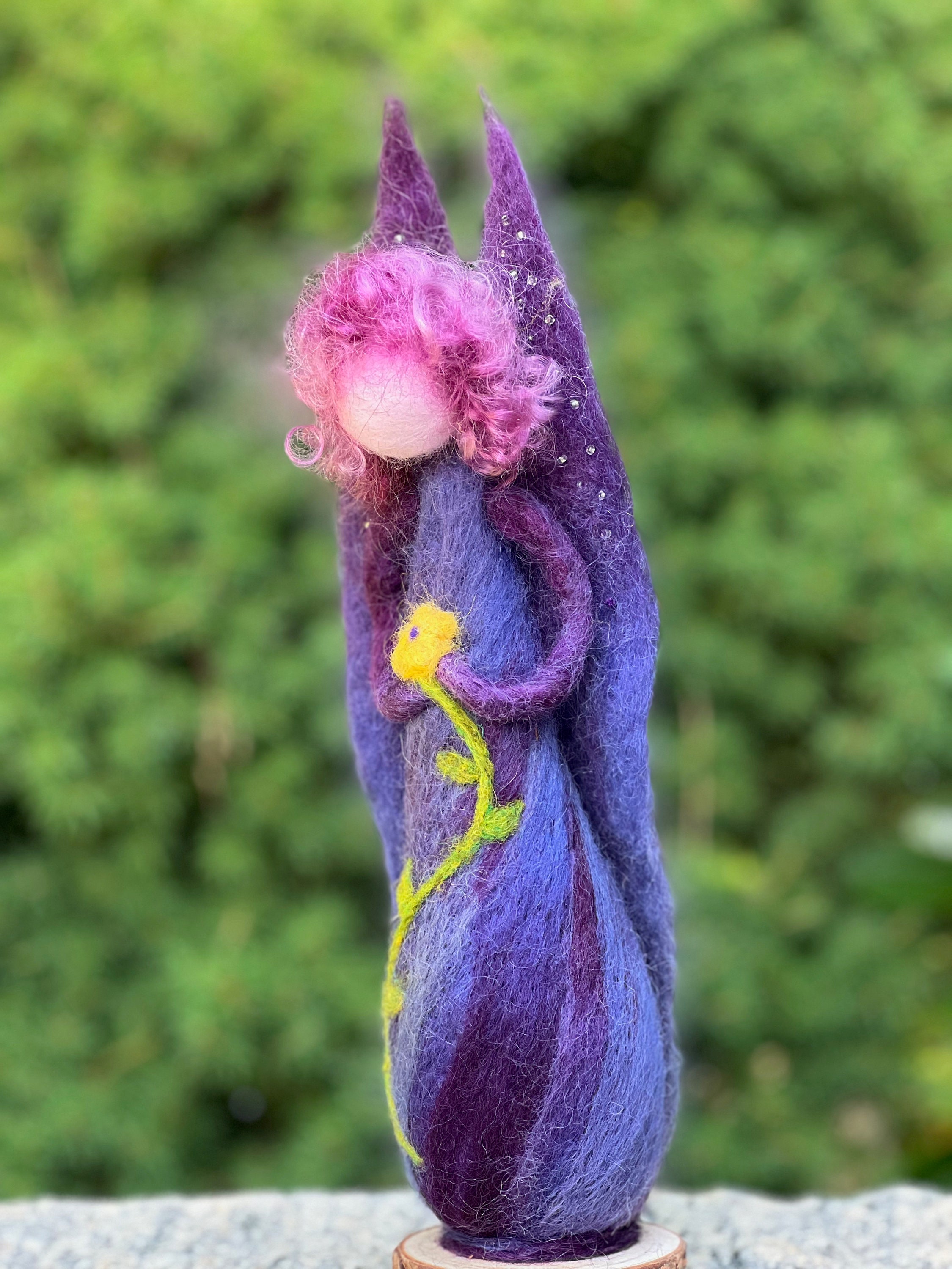 Needle-felted Wool Fairy, Angel, Sprite, Whimsical Wool Sculpture - Etsy