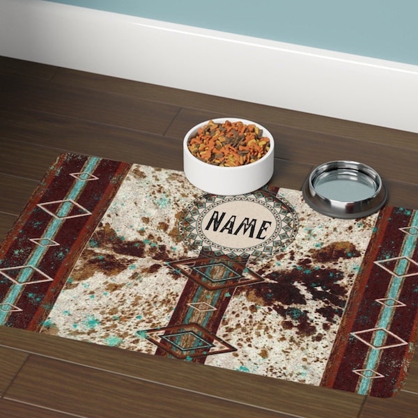 Dog Bowl Mat - Etsy