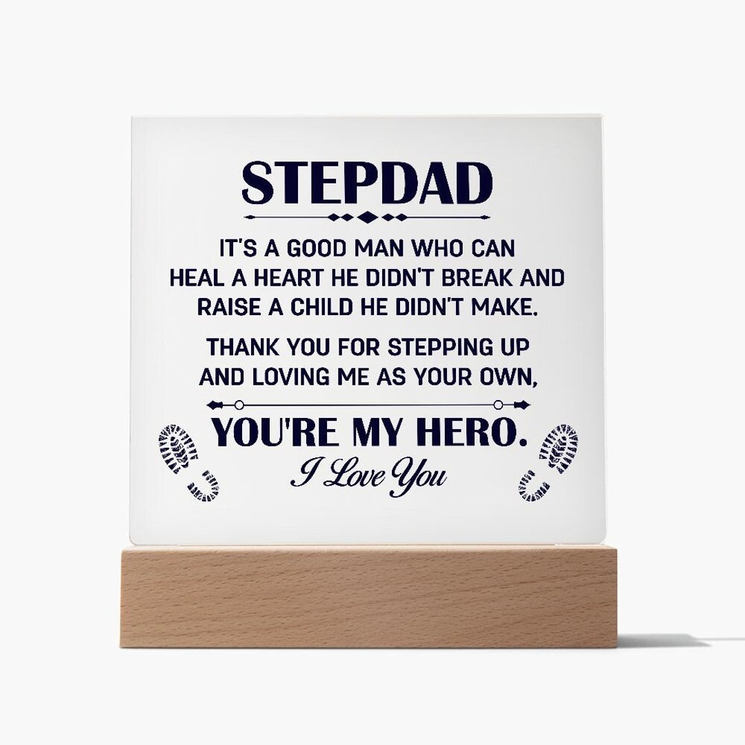 Step Dad Hero Acrylic Plaque/father's Day Gift/birthday Gift - Etsy