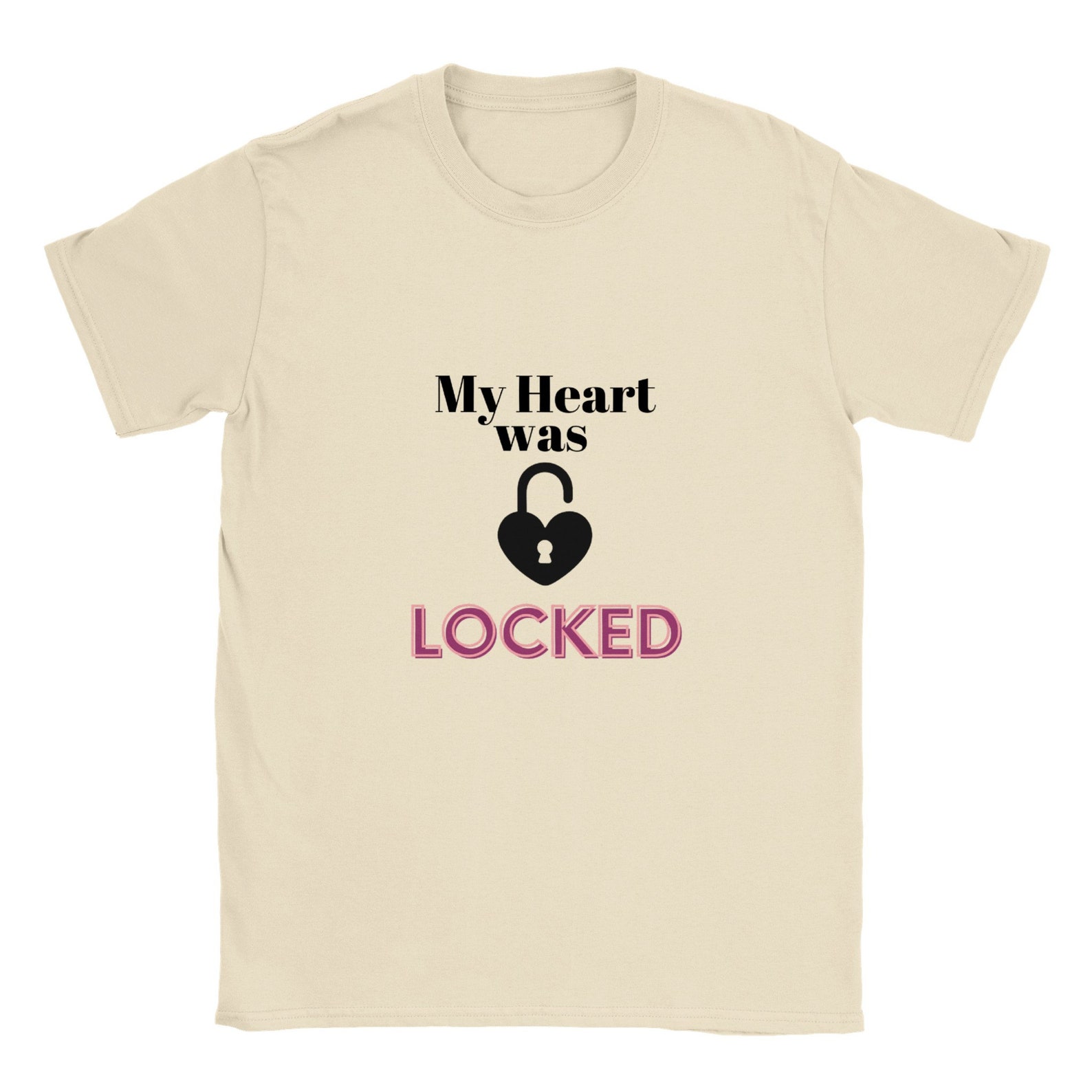 Heart Lock and Key T-shirt, Love Symbol Tee, My Heart Was Locked Shirt ...