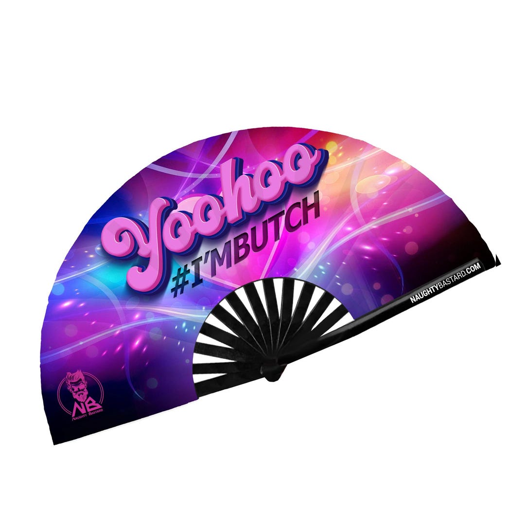 Bamboo Clack Fan Yoohoo I Am Butch - Etsy