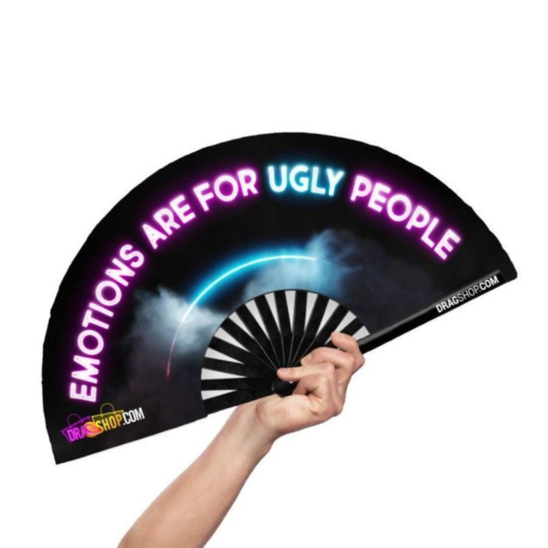 Bamboo Clack Fan Emotions Are for Ugly People - Etsy