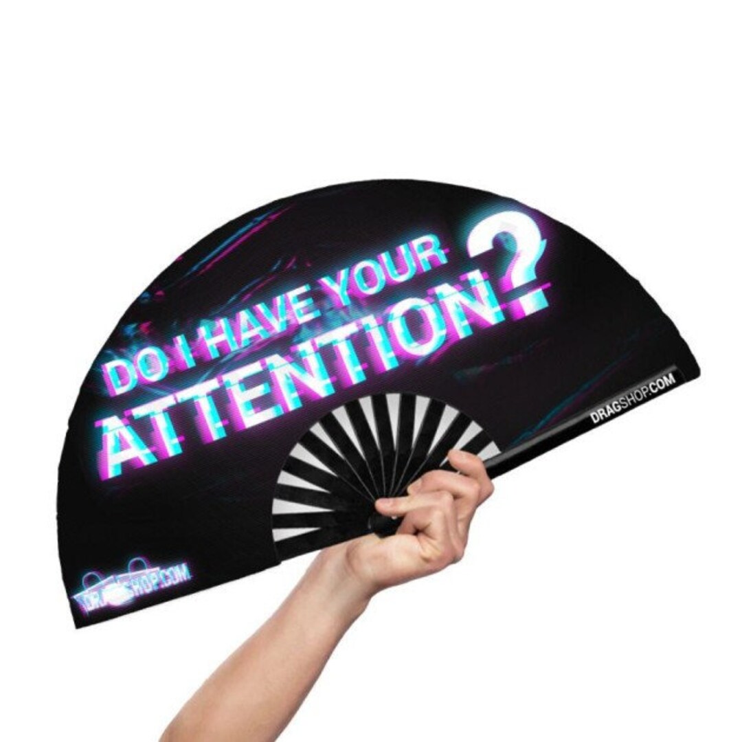 Bamboo Clack Fan Do I Have Your Attention - Etsy
