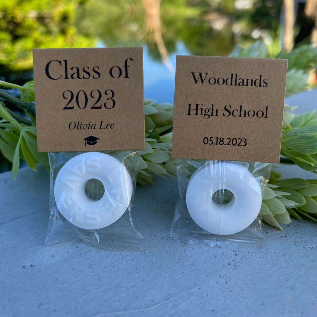 Personalized Graduation Favors Mint Candy With Kraft Tags Class of 2024 ...