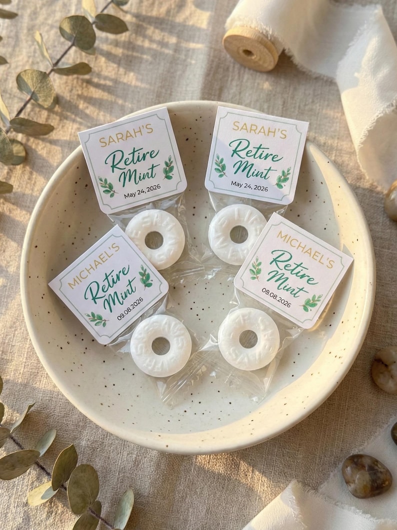Retirement Party Favors for Guest, Personalized Retiremint Life Savers ...