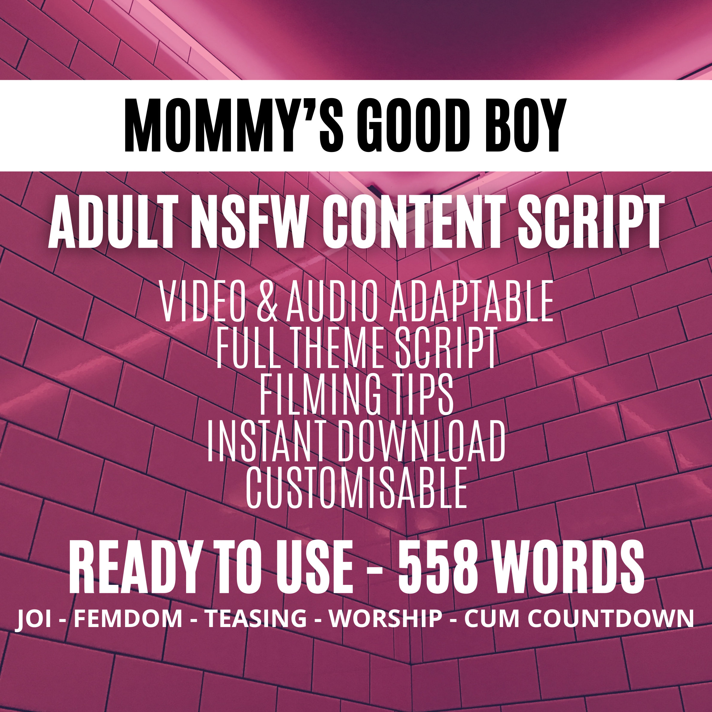 NSFW Adult Content Creation Script, SW Script, Femdom, Sexting, Adult ...