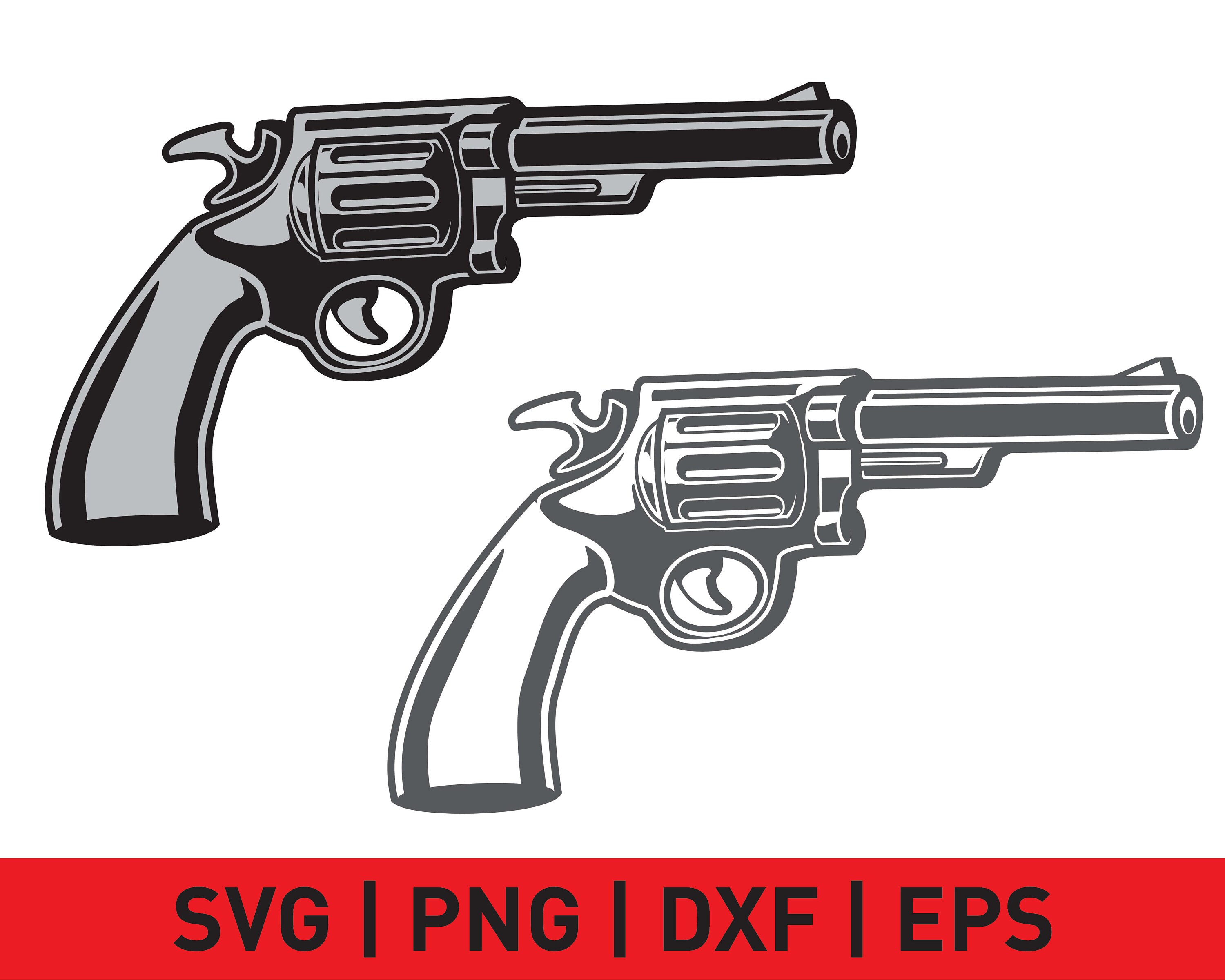 Cowboy Revolvers Gun SVG / Ready to Cut Files / Svg, Png, Dxf, Eps ...
